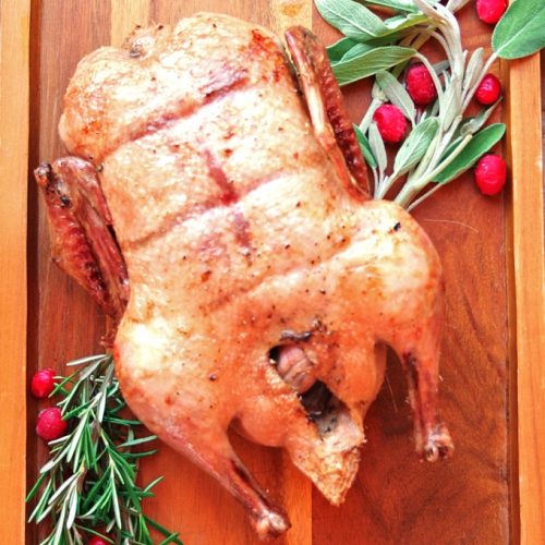 Herbed Roast Duck: a beautiful holiday dinner from Flipped-Out Food