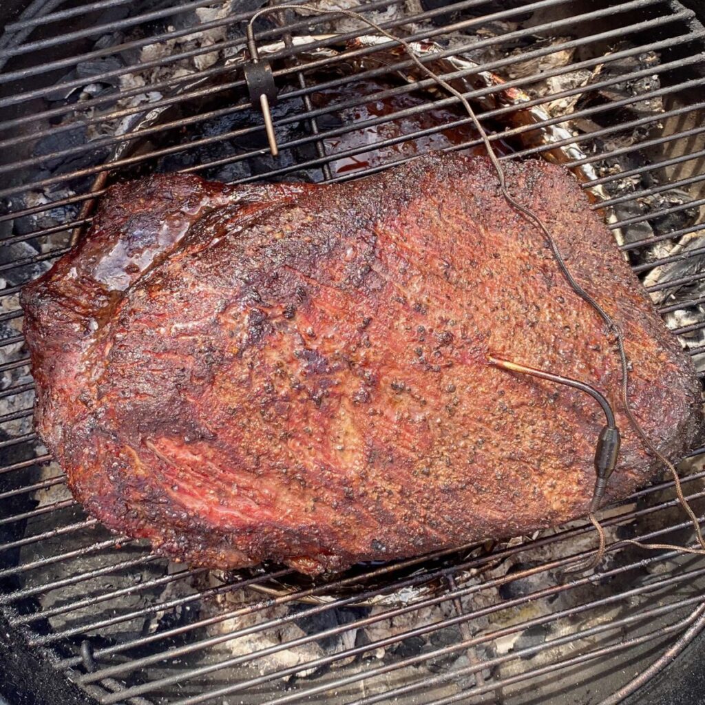 Smoked Brisket Charcoal Grill Or Smoker Flipped Out Food