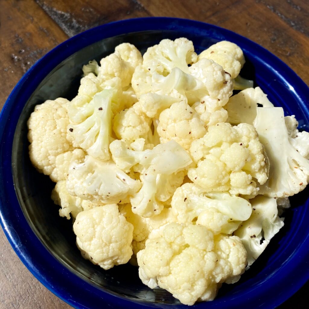 Easy Microwave Cauliflower - Flipped-Out Food