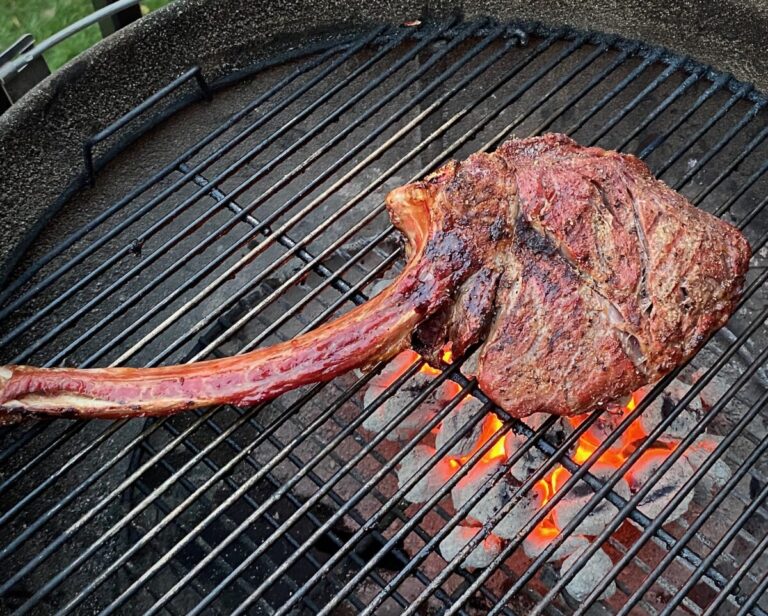 Grilled Tomahawk Steak - Flipped-Out Food