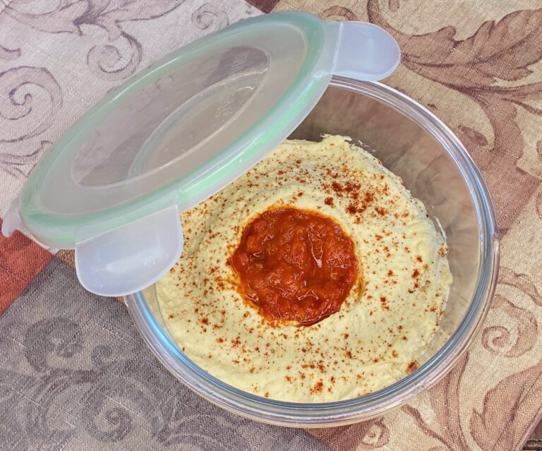 Easy Spicy Hummus - creamy, delicious, & done in 5 minutes!